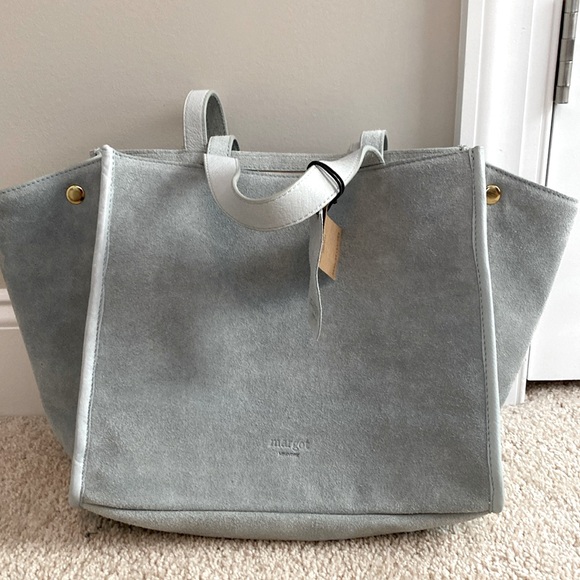 margot | Bags | Margot New York Jamee Double Handle Tote W Pouch Light ...